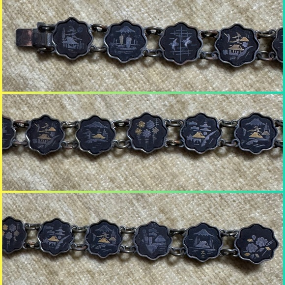 Antique | Jewelry | Vintage Antique Japanese Damascene Bracelet ...